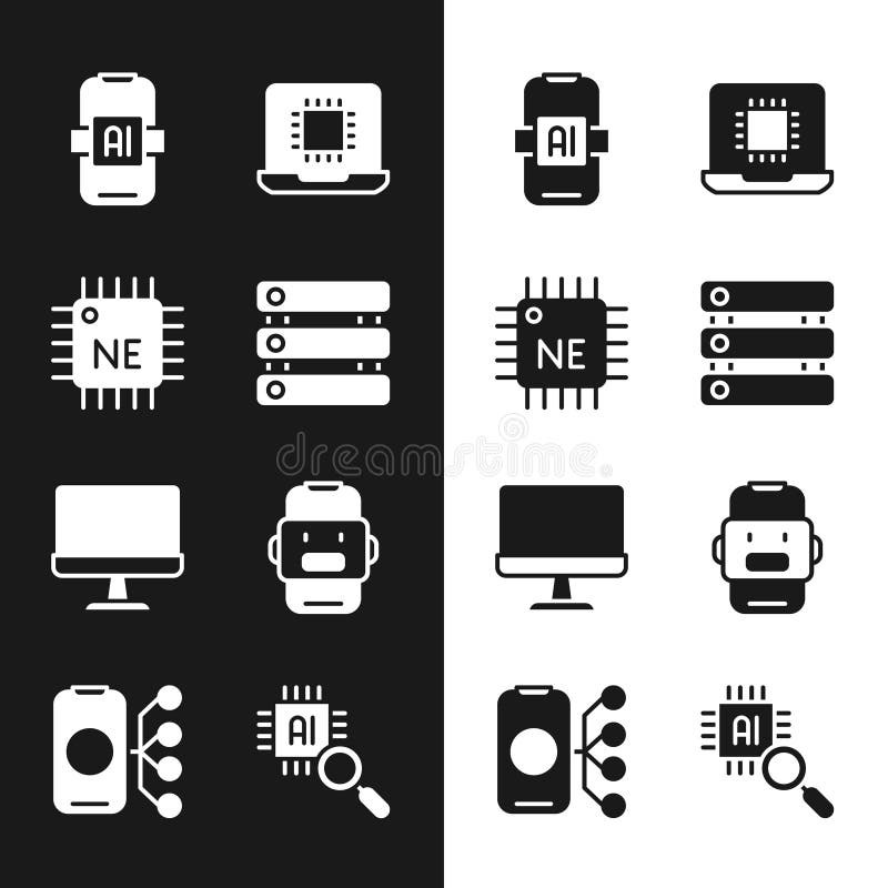 Set Server, Data, Processor CPU, Artificial Intelligence AI, Computer ... Set Server, Data, Processor CPU, Artificial Intelligence AI, Computer ...