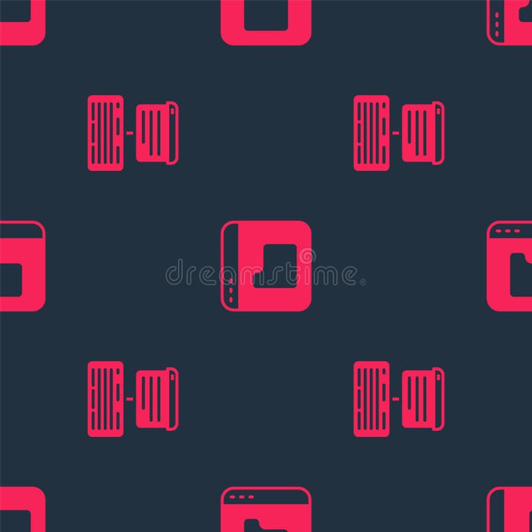 Set Server, Data, Web Hosting and Browser Files on Seamless Pattern. Vector Stock Vector ...