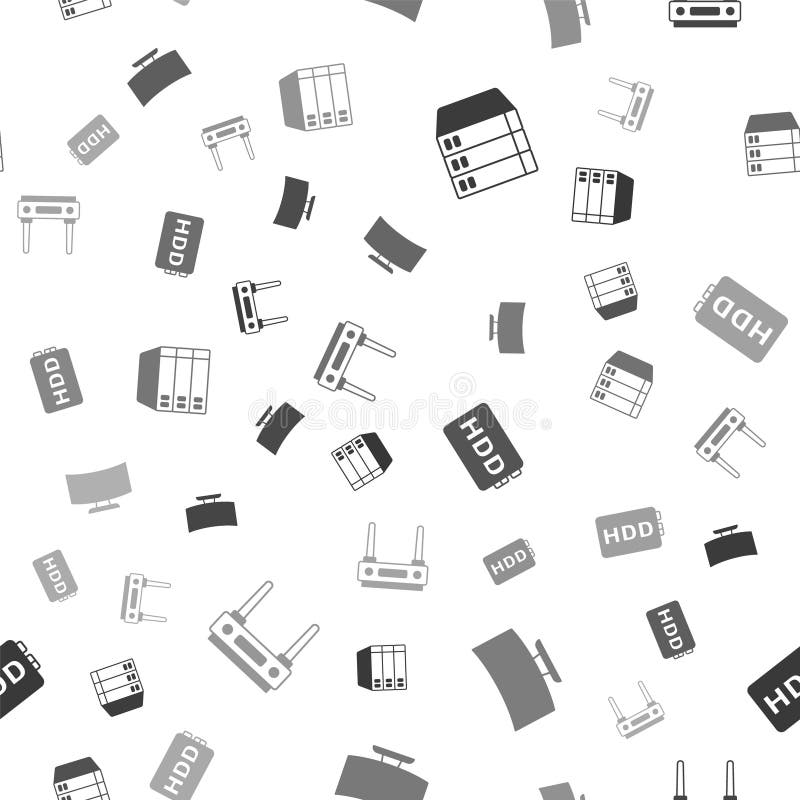 Set Server Data Web Hosting Computer Monitor Screen Hard Disk Drive