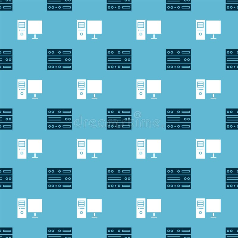 Set Server, Data, Web Hosting and Computer Monitor on Seamless Pattern ... Set Server, Data, Web Hosting and Computer Monitor on Seamless Pattern ...