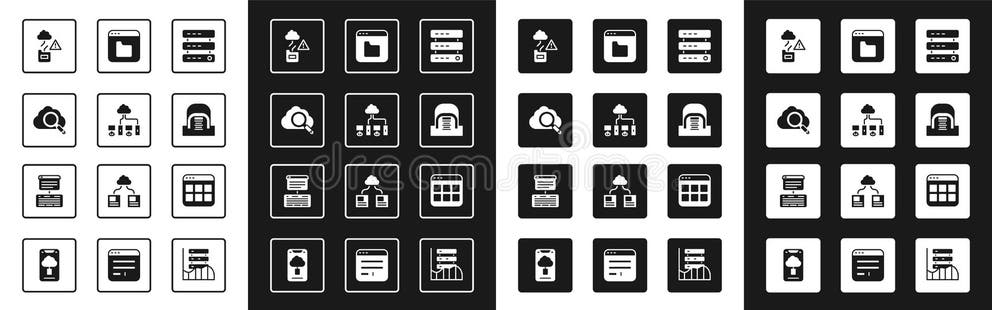 Set Server Data Web Hosting Computer Network Search Cloud Computing