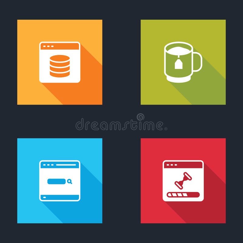 Set Server, Data, Web Hosting, Cup of Tea with Tea Bag, Search Engine ... Set Server, Data, Web Hosting, Cup of Tea with Tea Bag, Search Engine ...