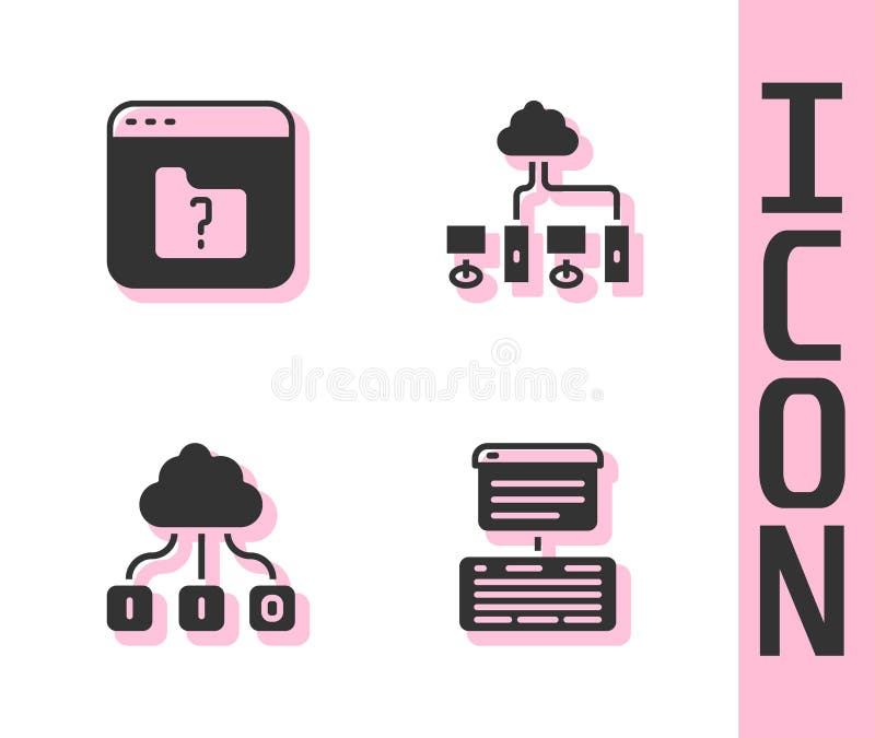 Set Server Data Web Hosting File Missing Cloud Technology Data Transfer And Computer Network