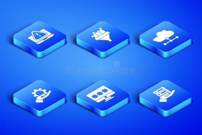 Set Server, Data, Web Hosting, Laptop with Exclamation Mark, Monitor ... Set Server, Data, Web Hosting, Laptop with Exclamation Mark, Monitor ...