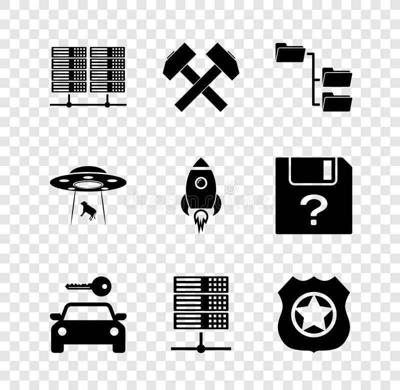 Set Server, Data, Web Hosting, Two Crossed Hammers, Folder Tree, Car ... Set Server, Data, Web Hosting, Two Crossed Hammers, Folder Tree, Car ...