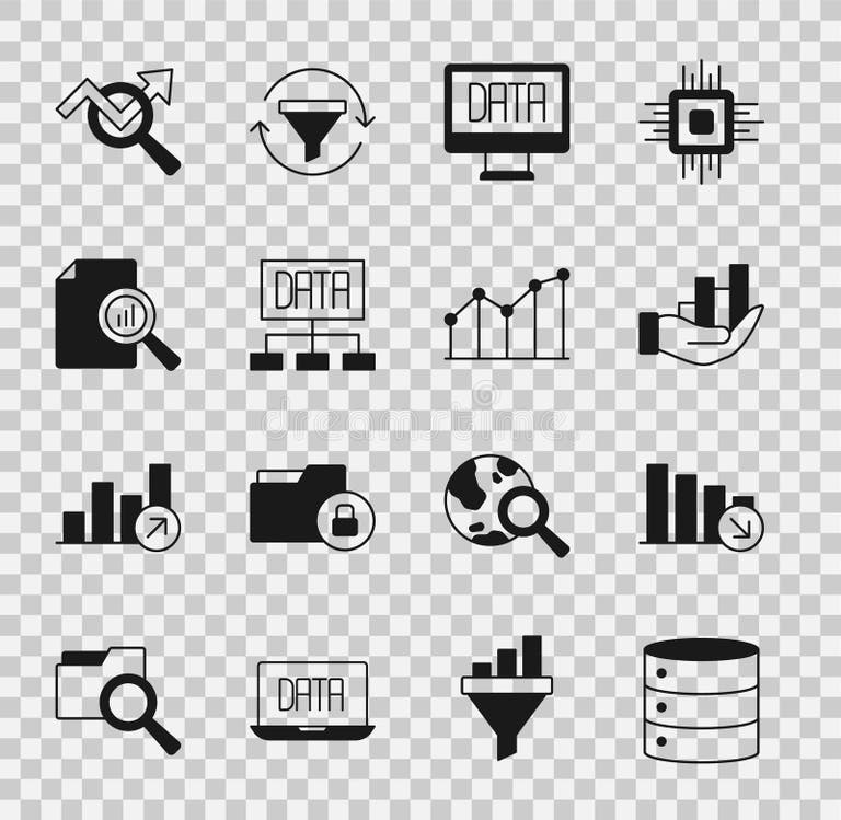 Set Server, Financial Growth Decrease, Pie Chart Infographic, Data Analysis, Document with ...