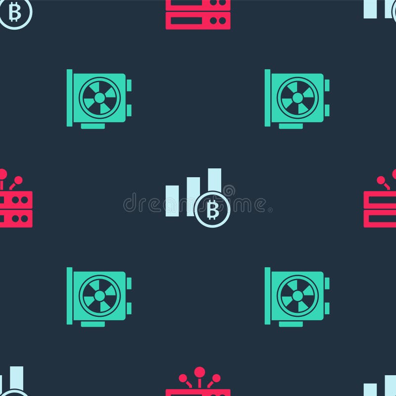 Set Server, Pie Chart Infographic Bitcoin and Video Card on Seamless ... Set Server, Pie Chart Infographic Bitcoin and Video Card on Seamless ...