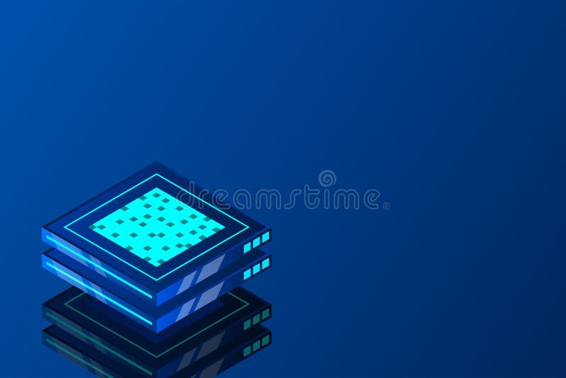 Set of Server Room Icons, Data Center and Database, Futuristic Data ...