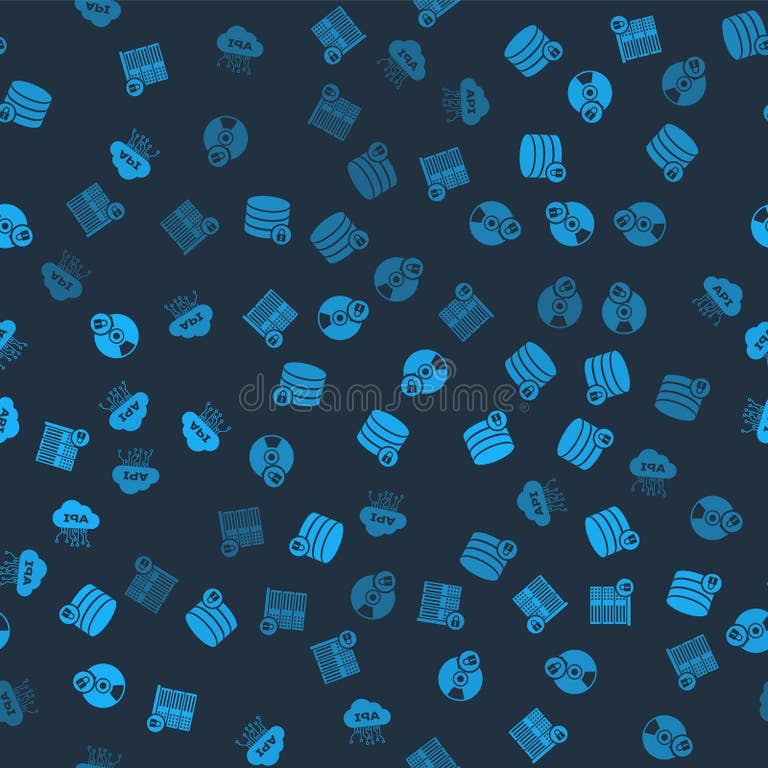 Set Server Security with Lock, , CD or DVD Disk and Cloud Api Interface on Seamless Pattern ...