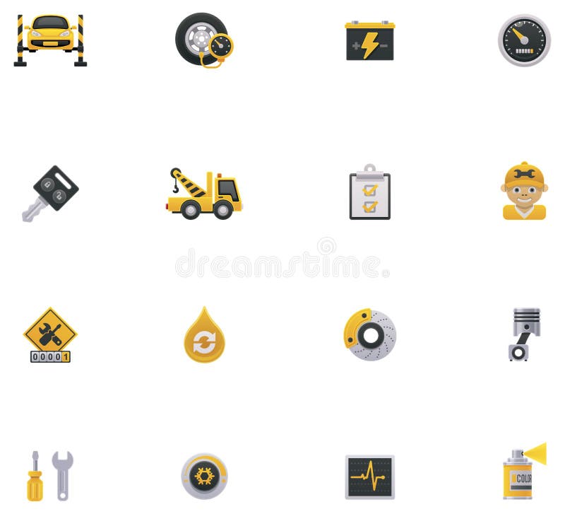 Car service icons. Part 4 stock vector. Illustration of distance - 16684289