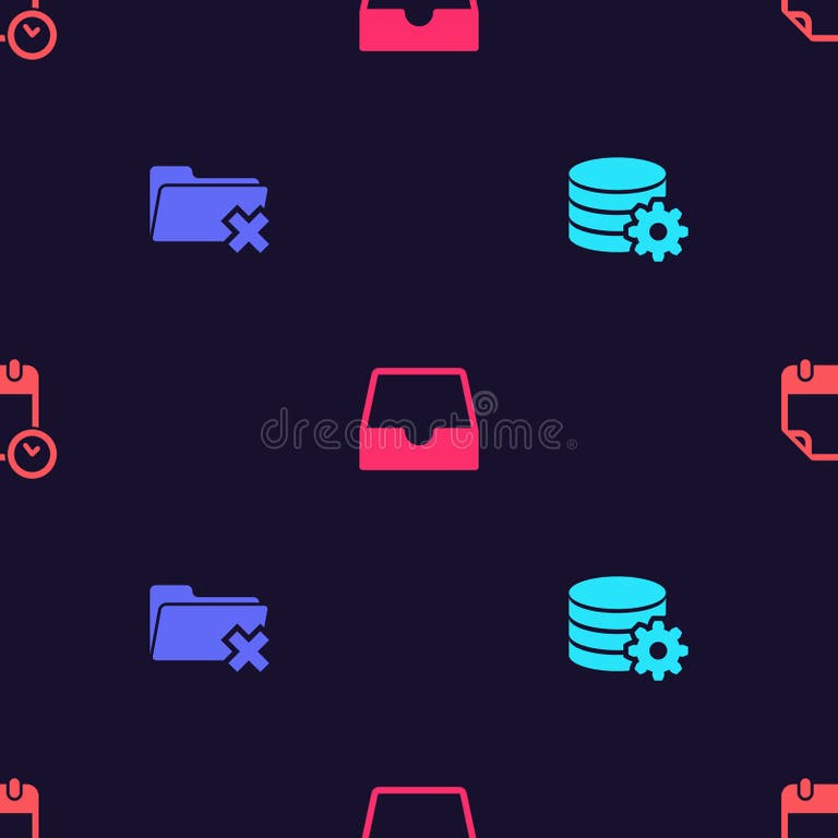 Set Setting Database Server, Delete Folder, Social Media Inbox and Calendar and Clock on ...