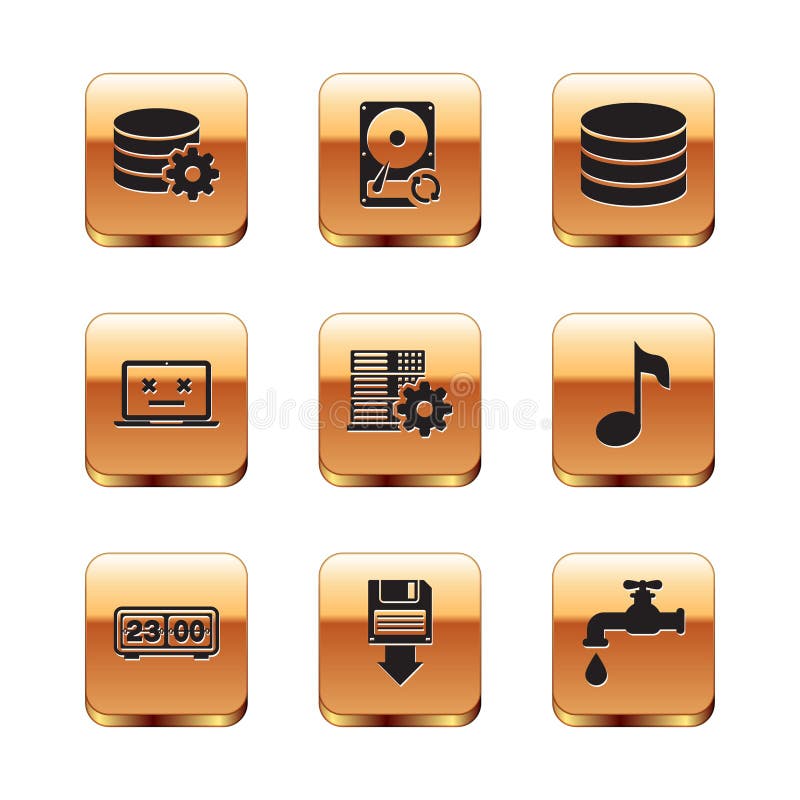 Set Setting Database Server, Retro Flip Clock, Floppy Disk Backup ...