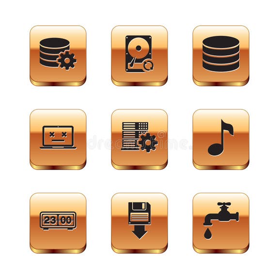 Set Setting Database Server, Retro Flip Clock, Floppy Disk Backup, Server Setting, Dead Laptop ...