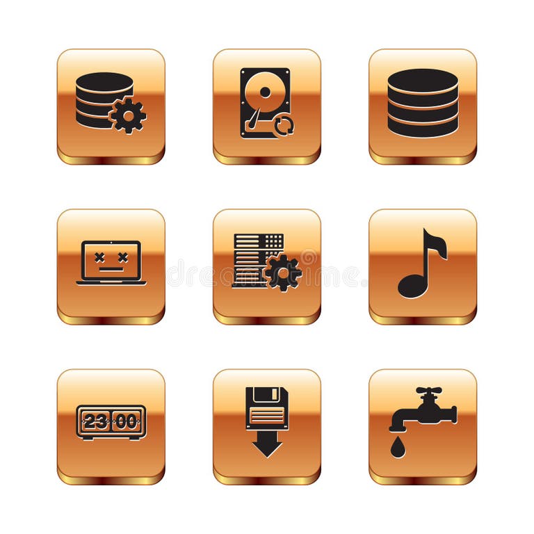 Set Setting Database Server, Retro Flip Clock, Floppy Disk Backup, Server Setting, Dead Laptop ...