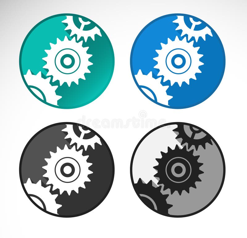 Set of settings icons stock vector. Illustration of circle - 78521087