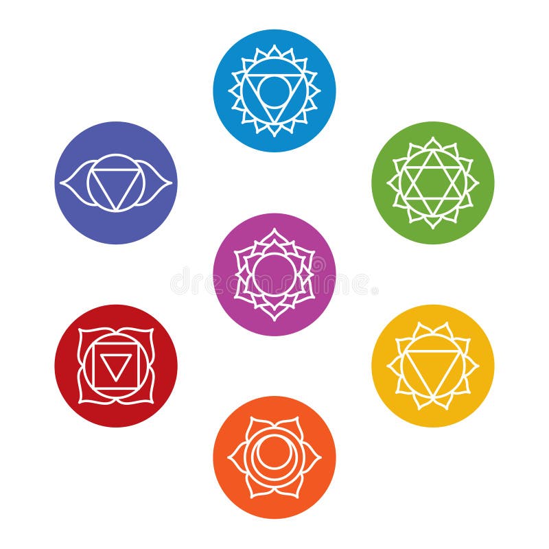 Symbols of chakra stock vector. Illustration of icon - 22204864