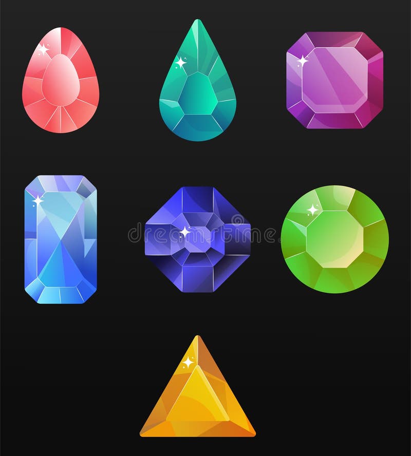 Seven Colored Gems Stock Illustrations – 3 Seven Colored Gems Stock ...