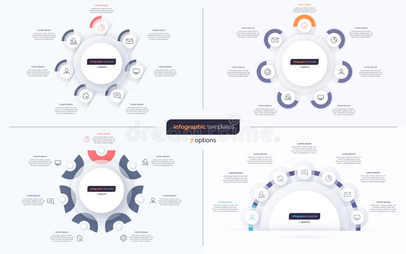 Ten Option Circle Infographic Design Templates. Vector Illustration ...