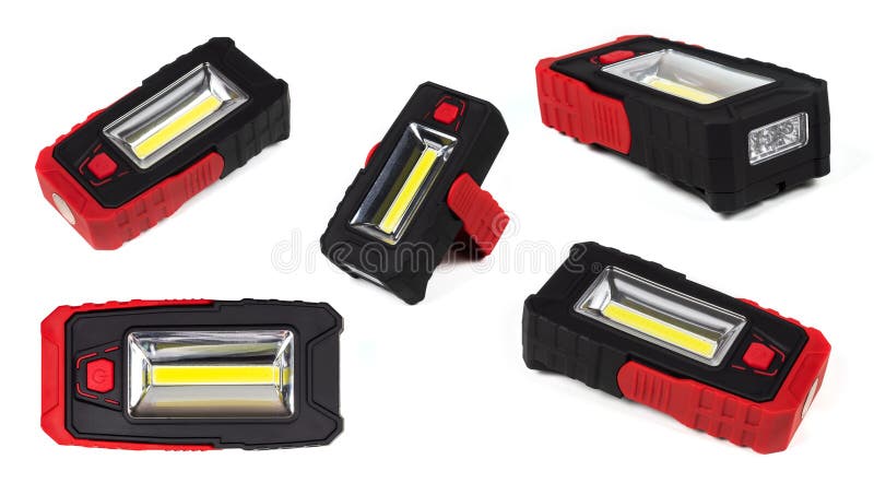 A Set of Several Pocket Portable Flashlights from Different Angles View ...