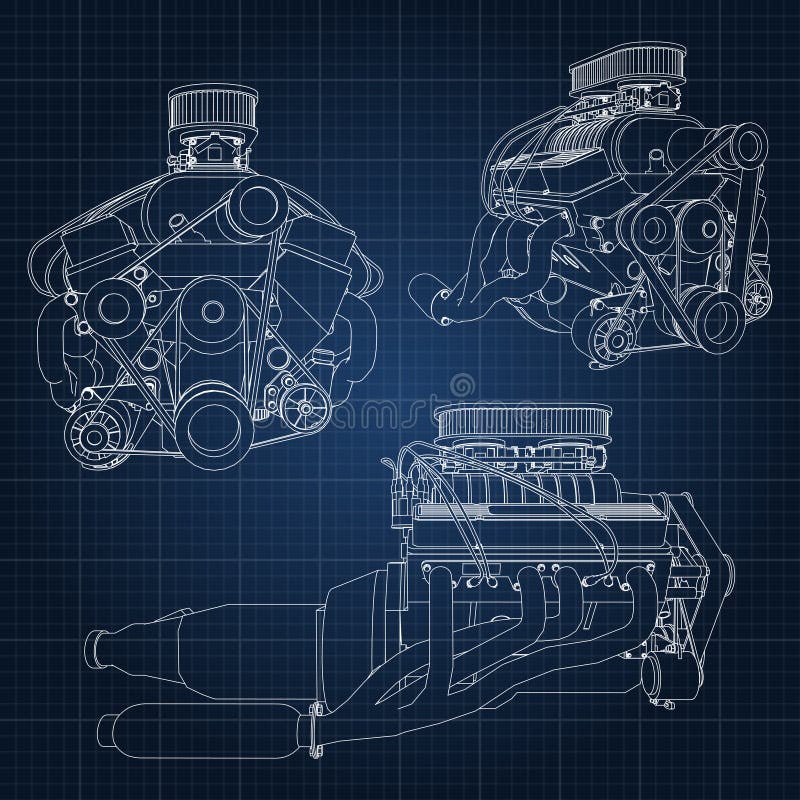 V8 Engine Blueprints