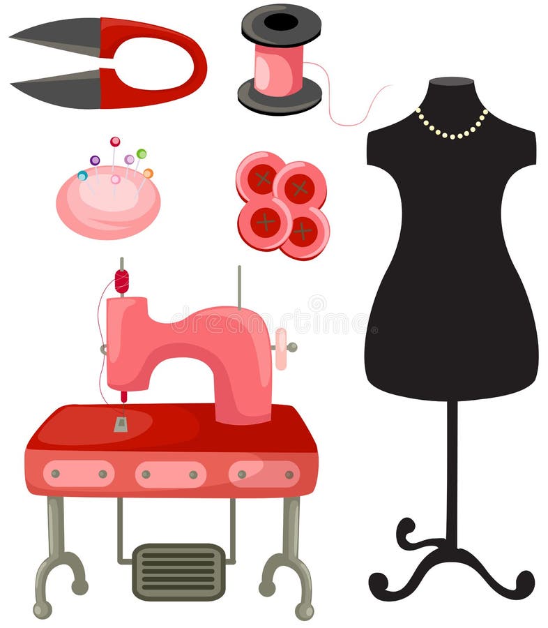 Cartoon Sewing Machine Stock Illustrations – 3,681 Cartoon Sewing ...