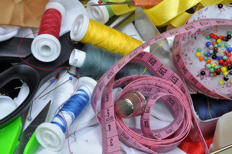 Set of sewing accessories stock photo. Image of needlework - 46147690