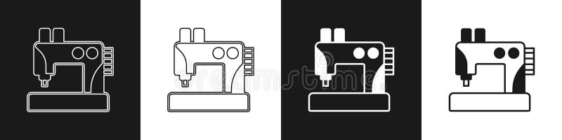 Sewing Machine Black White Stock Illustrations – 2,570 Sewing Machine ...