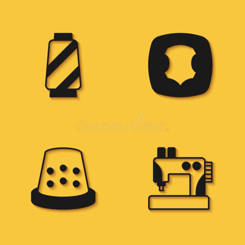 Set Sewing Thread on Spool, Machine, Thimble for Sewing and Leather ...