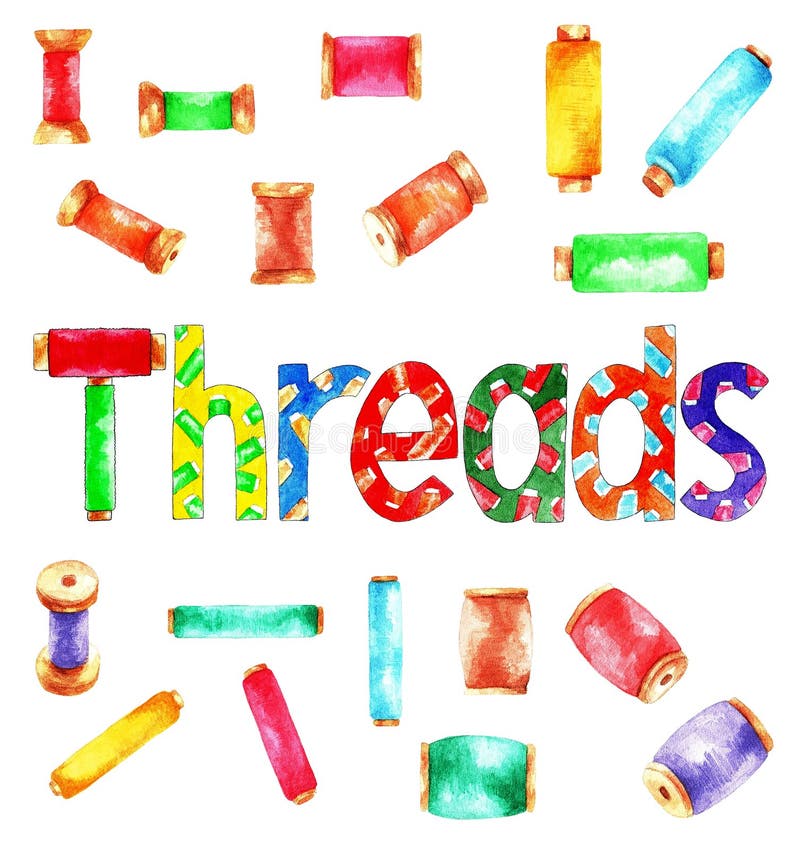 Threads Watercolor Stock Illustrations – 604 Threads Watercolor Stock ...