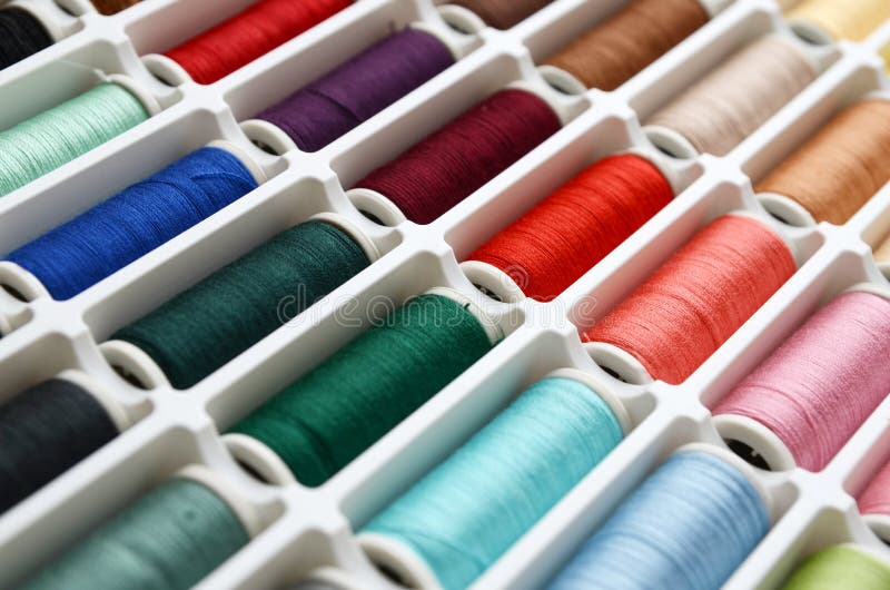 Set of sewing threads stock image. Image of embroidery - 48881907