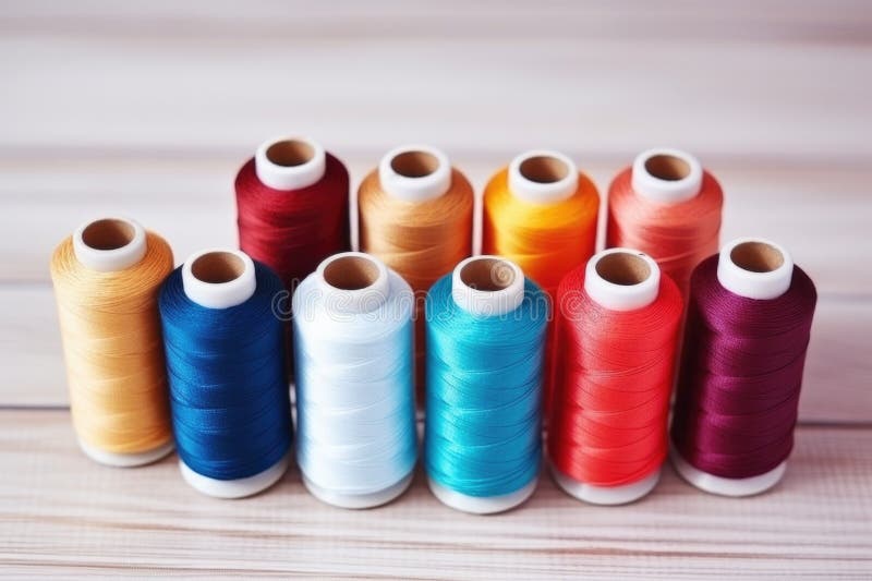Set of Sewing Threads in Various Colors Stock Photo - Image of thread ...