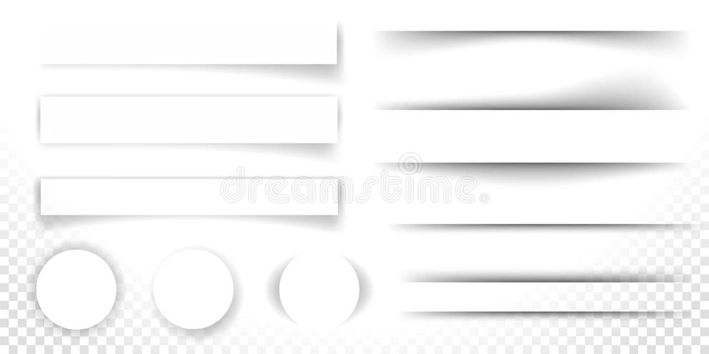 Set of Shadow Dividers and Frame, Vector Design Elements Stock Vector ...