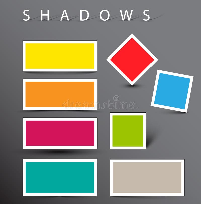 Set of shadow effects stock illustration. Illustration of sample - 41618352