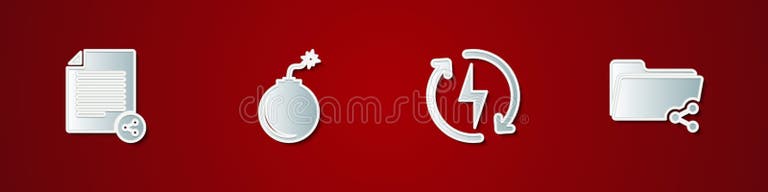 Set Share File, Bomb Ready To Explode, Recharging and Folder Icon ...