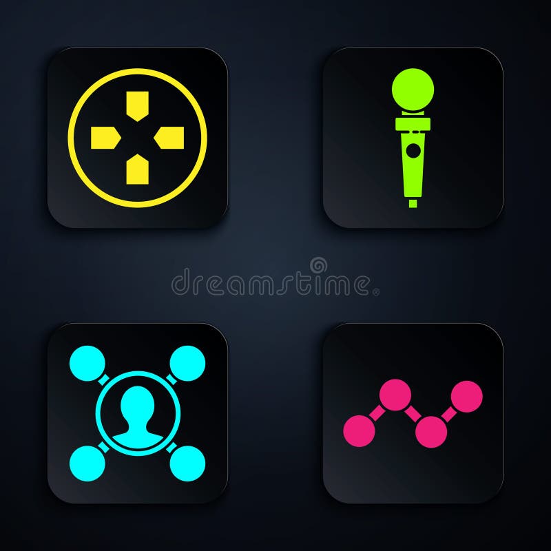 Set Share, Gamepad, Share and Joystick for Arcade Machine. Black Square ... Set Share, Gamepad, Share and Joystick for Arcade Machine. Black Square ...