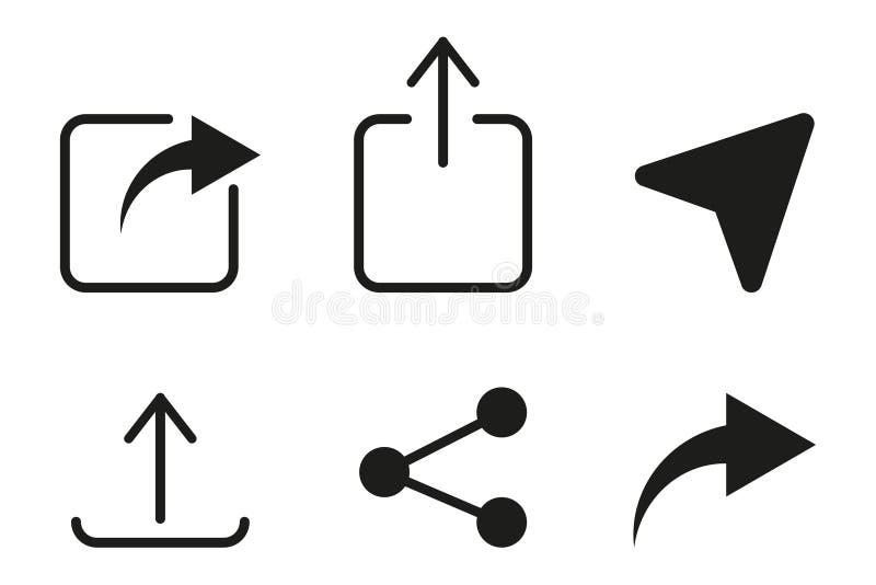 Set of Share Icon. Vector Illustration. EPS 10 Stock Vector ...