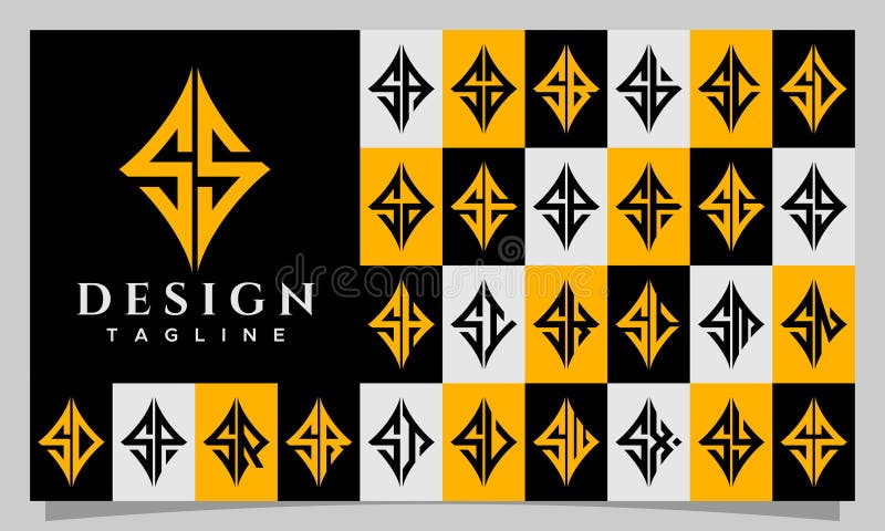 Set of Sharp Abstract Rhombus Letter S SS Logo Design Stock Vector ... Set of Sharp Abstract Rhombus Letter S SS Logo Design Stock Vector ...