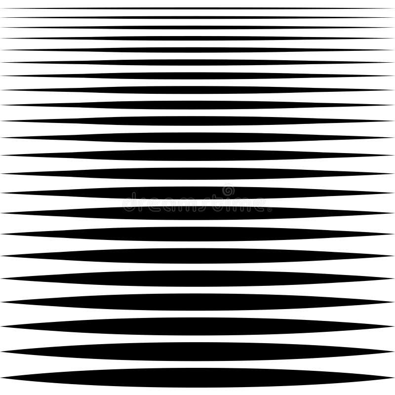 Set of Sharp Horizontal Lines Different Profile Thickness, Vector ...