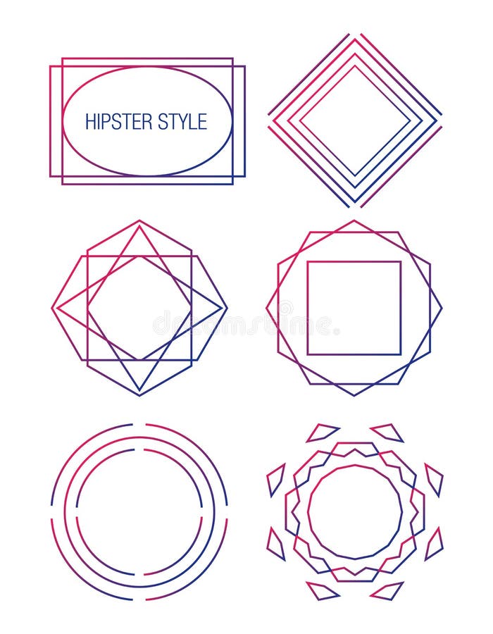 Set of Sharp Mistical Line Logos Stock Vector - Illustration of ...