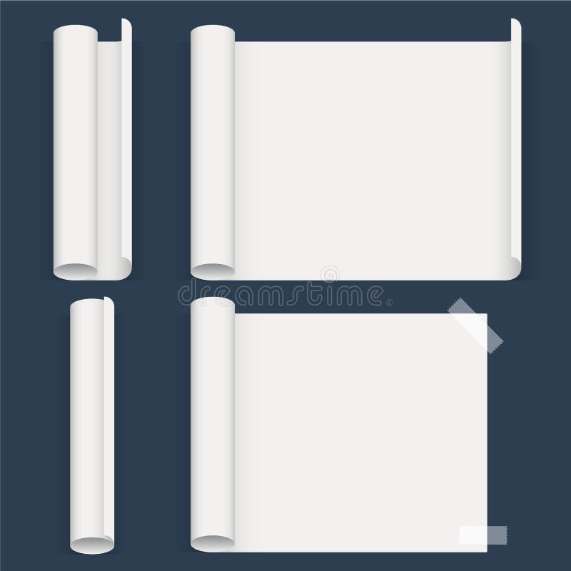 Set of Sheets a Different Form. Whatman Paper Stock Vector ...