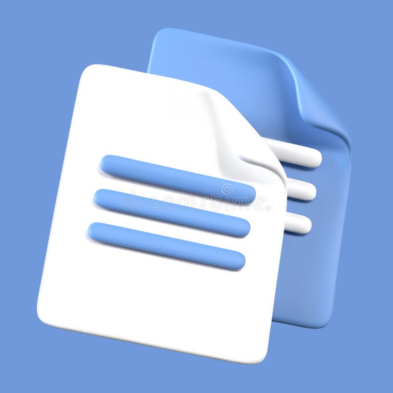 Set of Sheets with Lines on Blue Background. Vector Composition for ...