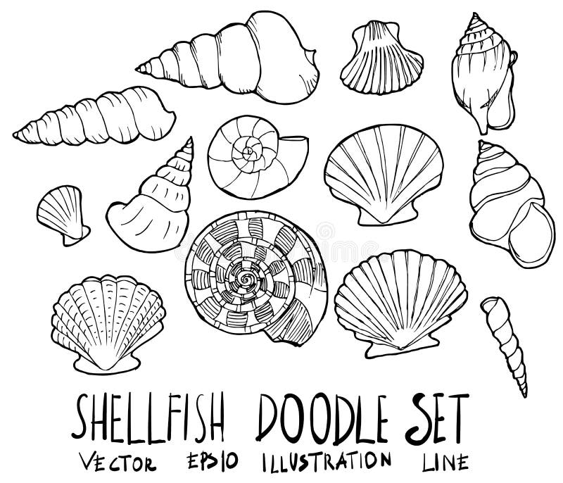 Mussels Scallops Stock Illustrations – 204 Mussels Scallops Stock ...