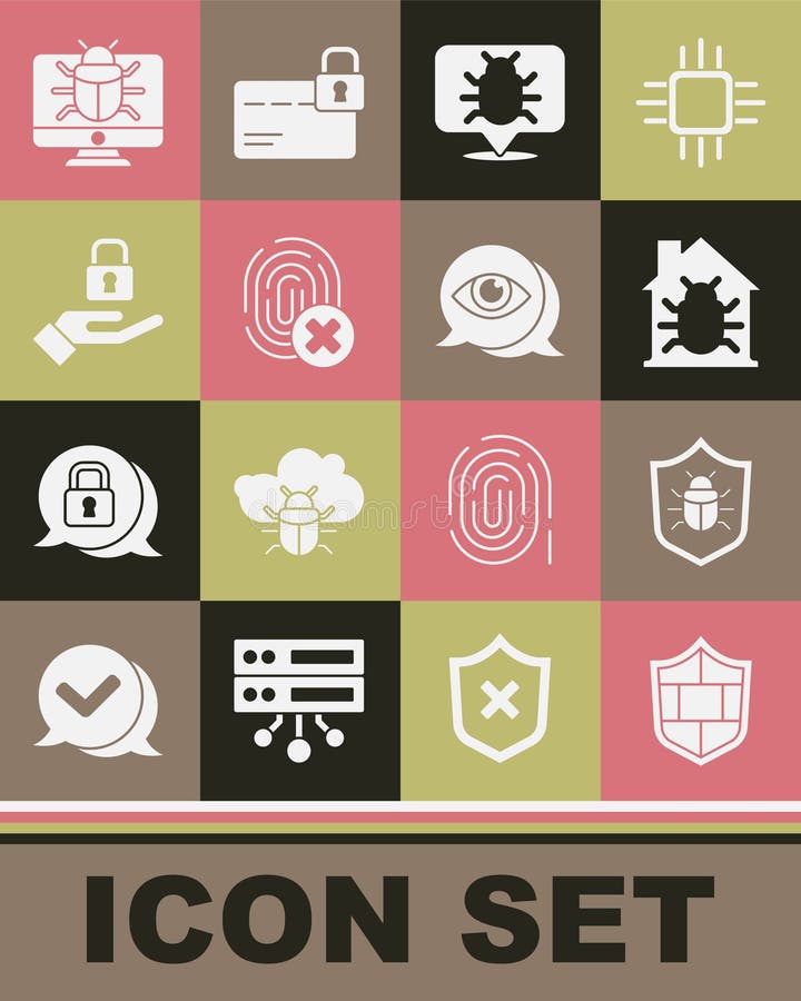 Set Shield with Brick Wall, System Bug, House System, Cancelled ... Set Shield with Brick Wall, System Bug, House System, Cancelled ...