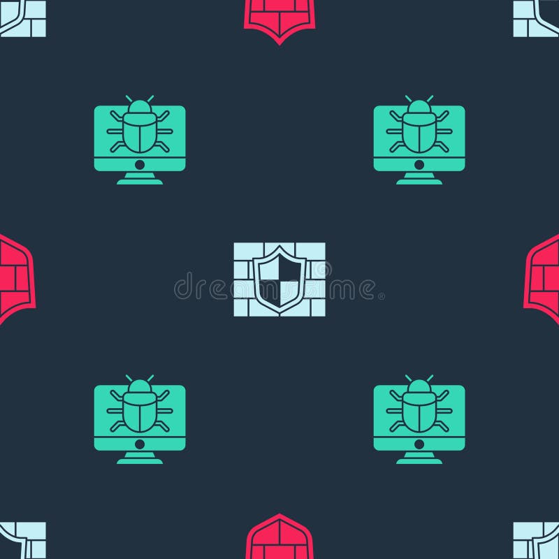 Set Shield with Brick Wall, and System Bug on Monitor on Seamless ... Set Shield with Brick Wall, and System Bug on Monitor on Seamless ...
