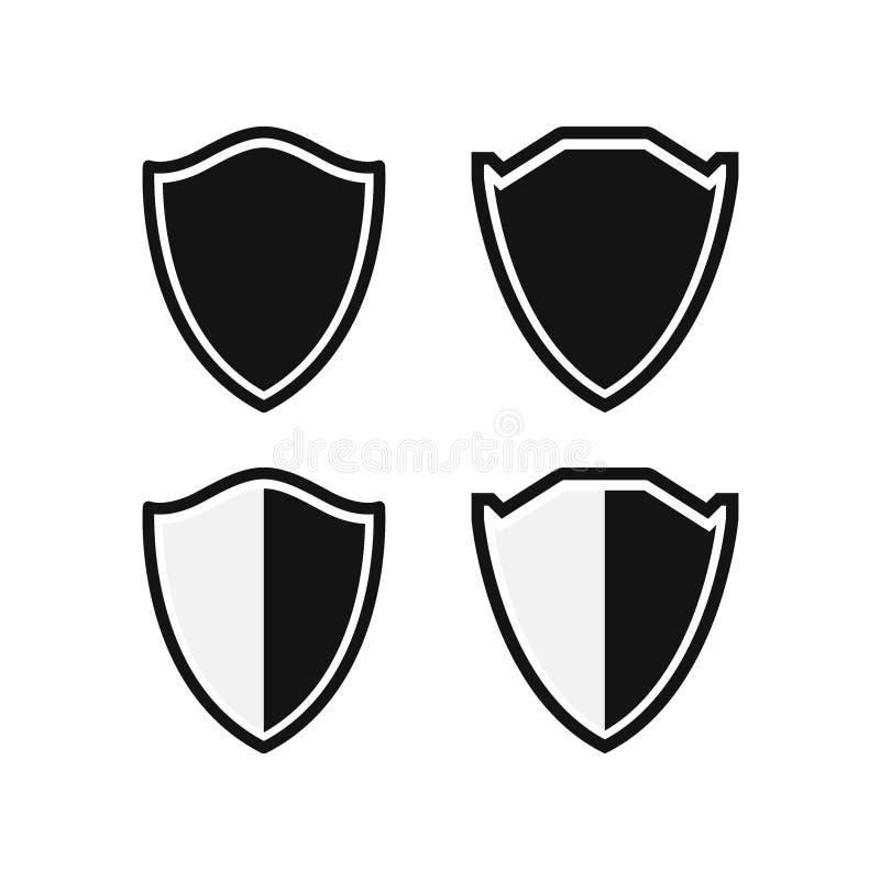 Set of Shield Icon Vector Design. Protection Symbol Stock Vector ...