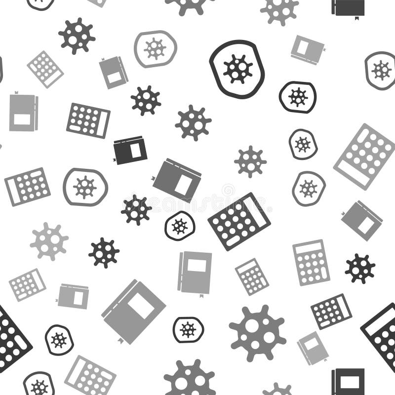 Set Shield Protecting from Virus, Virus, Calculator and Book on ...