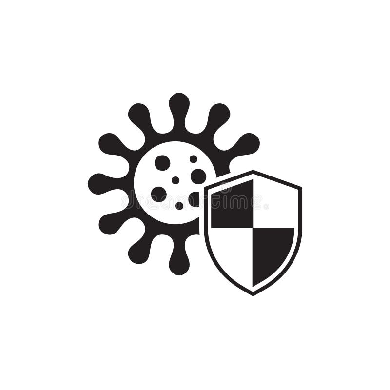 Set Shield Protecting from Virus, Germs and Bacteria Icon Isolated on ...