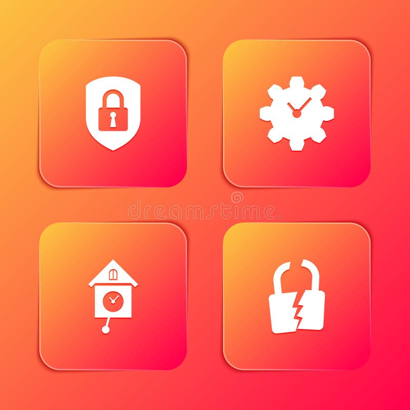 Set Shield Security with Lock, Time Management, Retro Wall Watch and ...