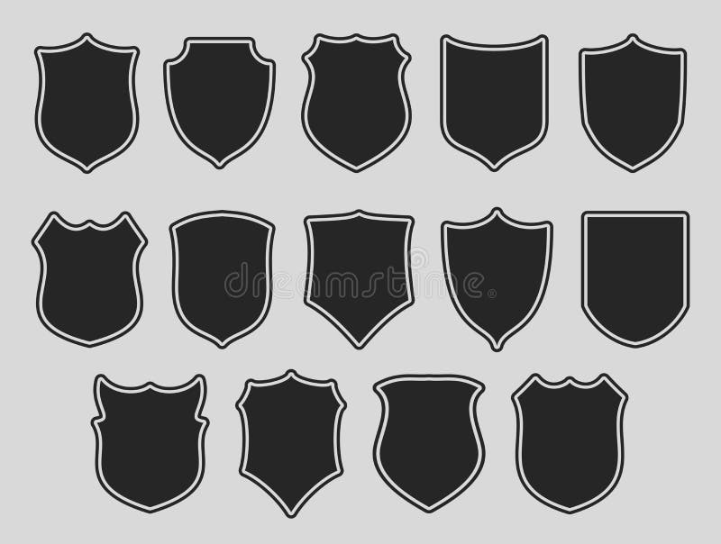 Shields / Labels. Vector stock vector. Illustration of silhouette - 3785904