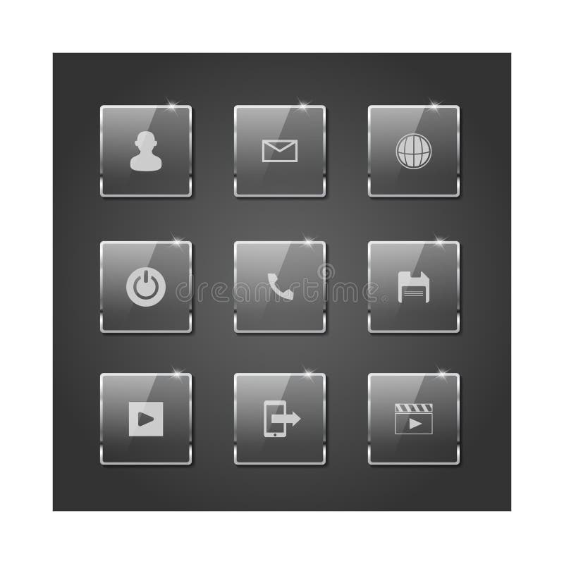 Set Web Shiny Glass Buttons. Vector Stock Illustration - Illustration ... Set Web Shiny Glass Buttons. Vector Stock Illustration - Illustration ...